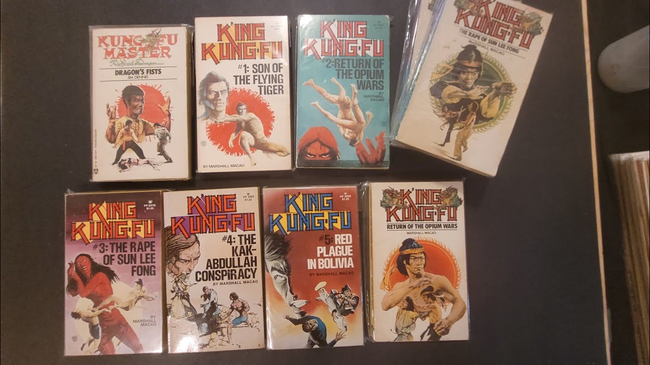 K'ing Kung fu, Black Samurai and vintage paperbacks from the 1970's.