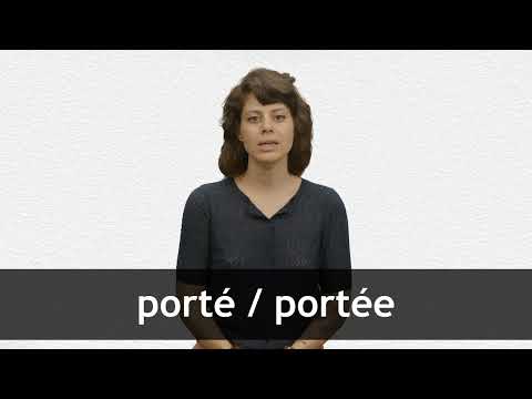 English Translation of “PORTÉ” | Collins French-English Dictionary
