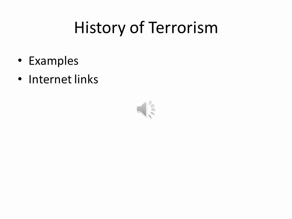 Terrorism Power Point Slides