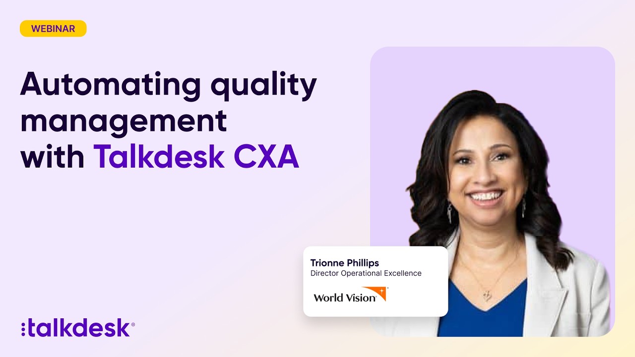 Automating quality management with Talkdesk CXA