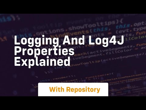 Logging and log4j properties explained