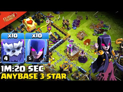 After Update!! TH14 Yeti Witch EQ Spell Attack Strategy | Clash of Clans