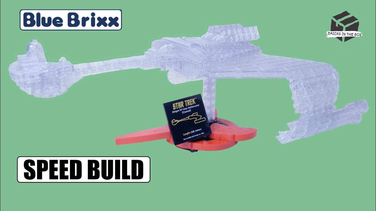 Just look, dont touch. Bluebrixx Klingon D7 class battlecruiser (Cloaked) Star Trek Speed Build