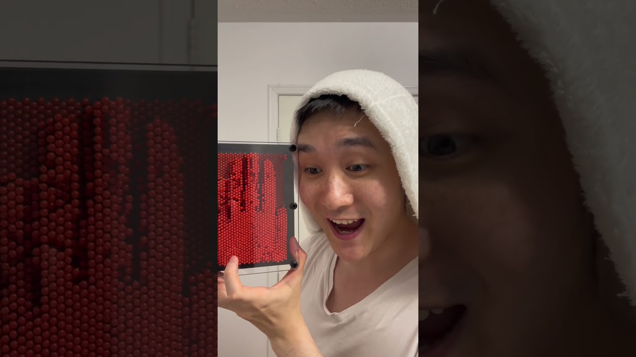 Baby uses pin pad for the first time