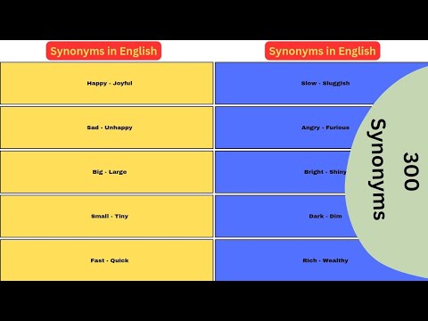 300 Must-know Synonyms In English