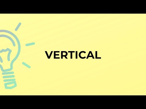 What is the meaning of the word VERTICAL?