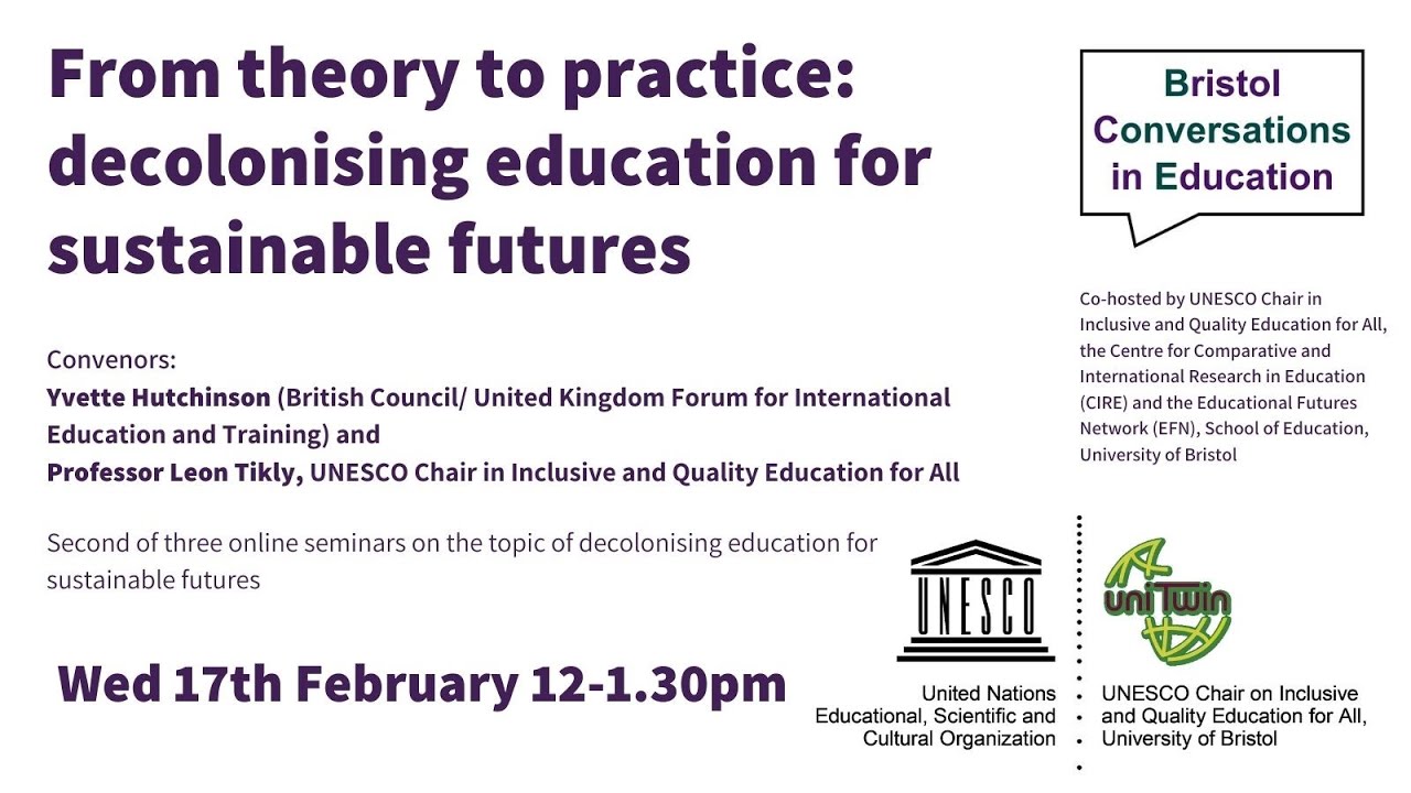From theory to practice  decolonising education for sustainable futures