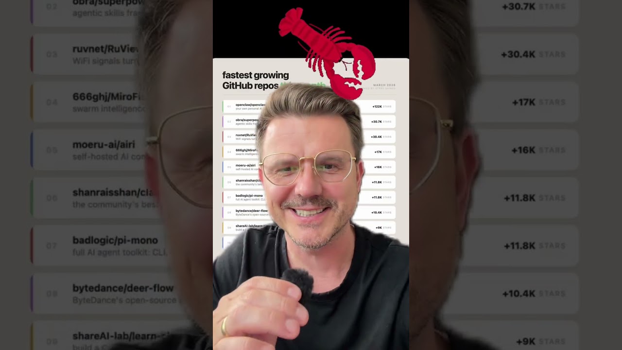 These are the fastest growing AI projects on GitHub right now.  Open source tools people are buildin