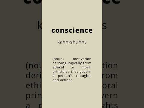 How to pronounce conscience || Pronunciation and meaning