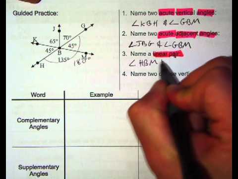 Geo 1.08 Special Angle Relationships | mswyattmath