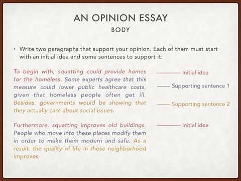 How to write an opinion essay