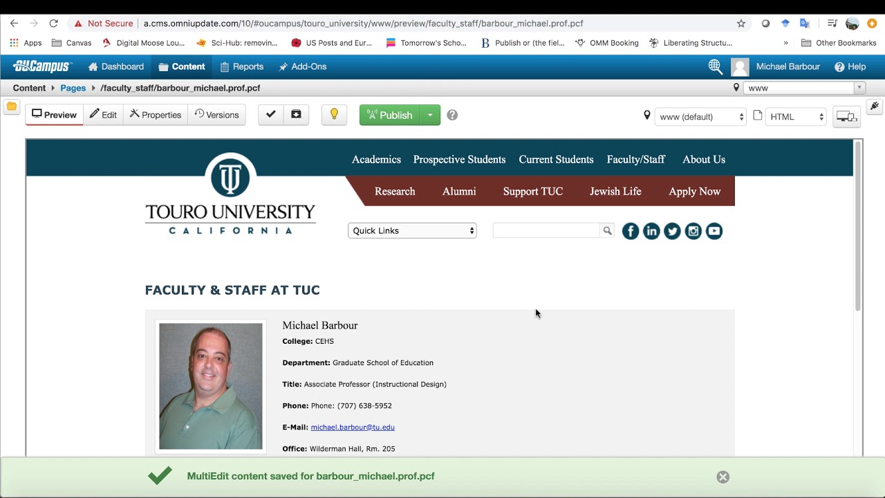 CEHS Research Workshop - tu.edu Website Profile