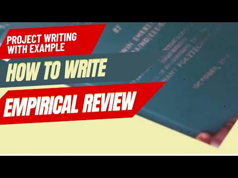 Empirical Review with example #HowToWriteEmpiricalReview