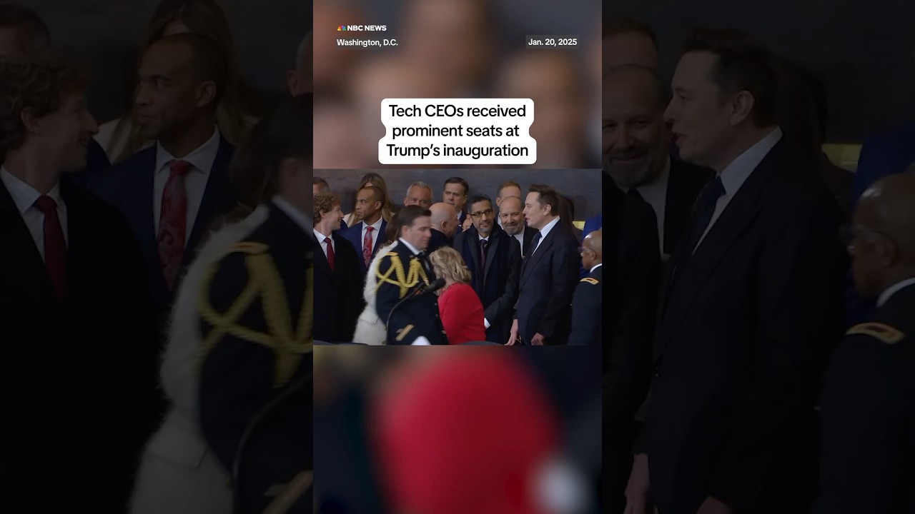 Tech CEO's received prominent seats at Trump's inauguration