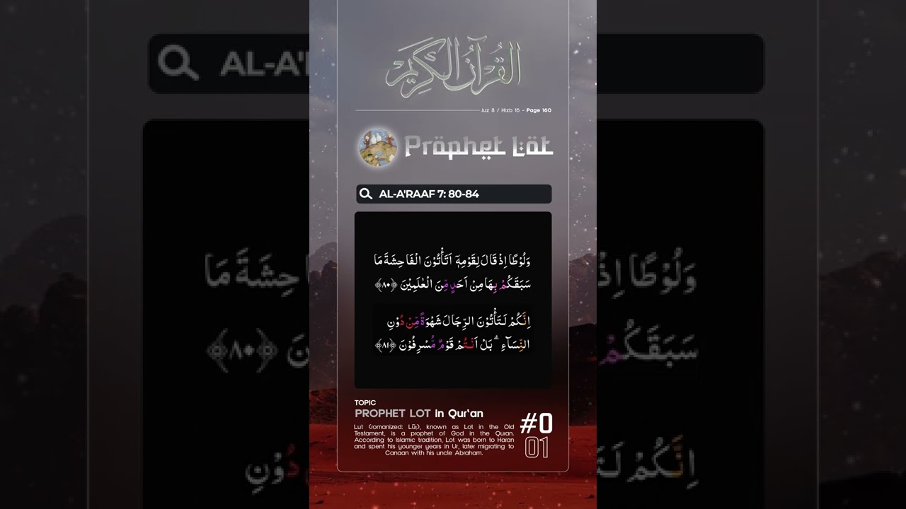 PROPHET LOT in Qur an 001 Surah Al A raaf 7 80