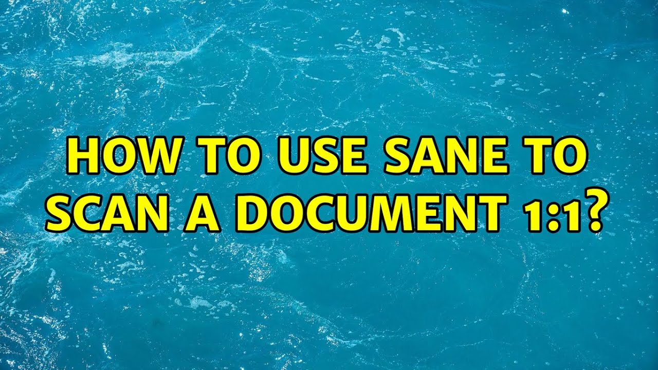 How to use SANE to scan a document 1:1?