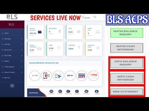 BLS AEPS CASH WITHDRAWAL | BLS AEPS BALANCE INQUIRY | BLS AEPS MINI STATEMENT | BLS B2C SERVICES