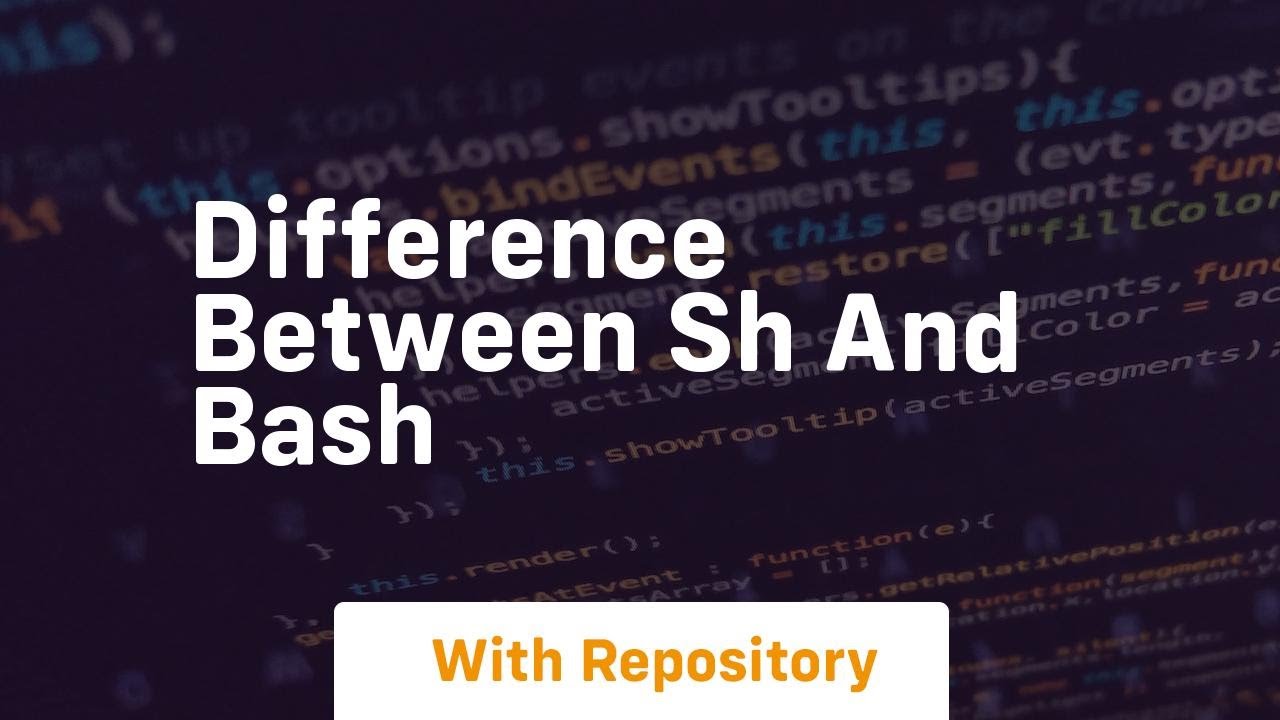difference between sh and bash
