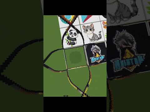 Satisfying Pixel Art in Minecraft! Building Rox Gaming Logo Block by Block #shorts #gaming