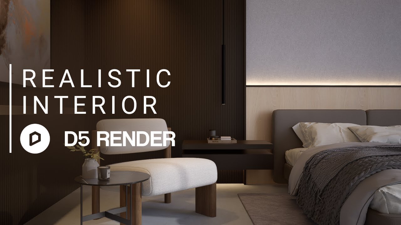 Realistic Interior Render Tutorial in D5 Render | Bedroom 279
