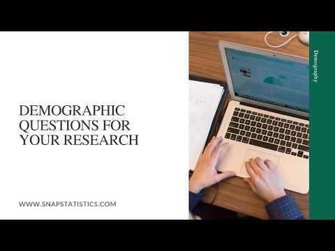 Demographic questions for your research