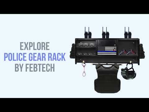 Police Gear Rack - Heavy duty gear rack police Wall Mount cop gear law enforcement rack