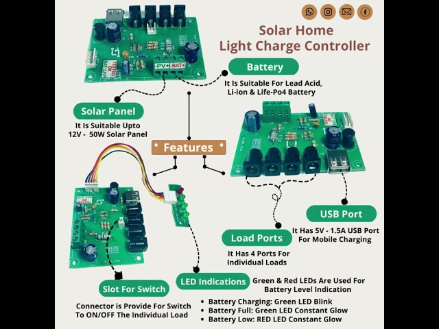 Solar Home Lighting System - Solar Home Light Charge Controller ...