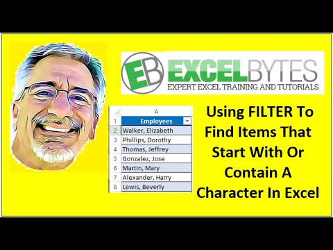 Using FILTER To Find Items That Start With Or Contain A Character In Excel