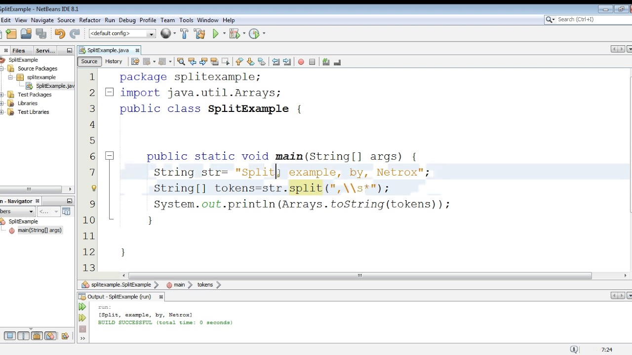How to split a string in java