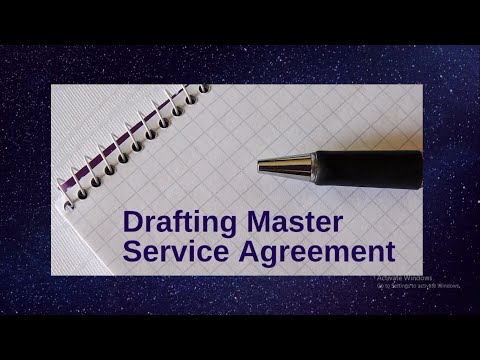 Drafting Master Service Agreement