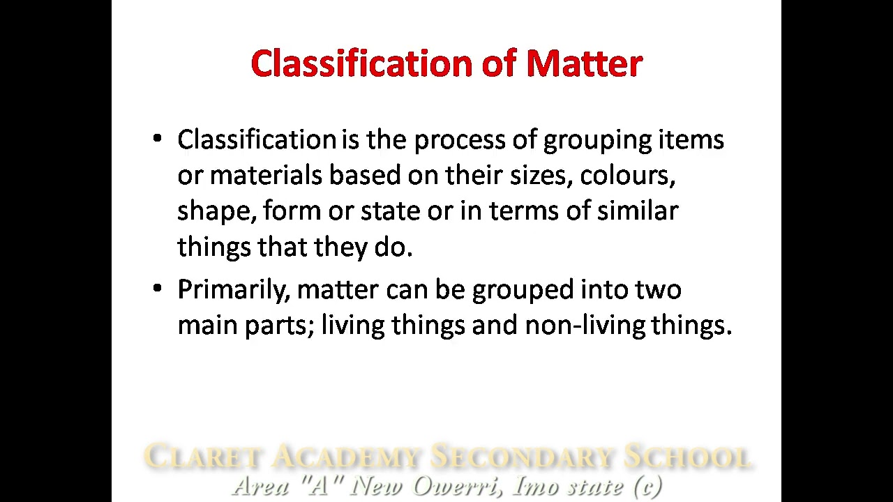 Basic Science  JSS 1 week 1