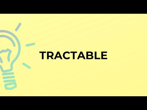 What is the meaning of the word TRACTABLE?