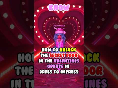How to UNLOCK the SECRET DOOR in Dress to Impress Valentines Update! 💘 #dresstoimpress #roblox #dti