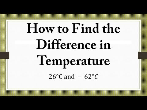 How to Find the Difference in Temperature 26°C and −62°𝐶