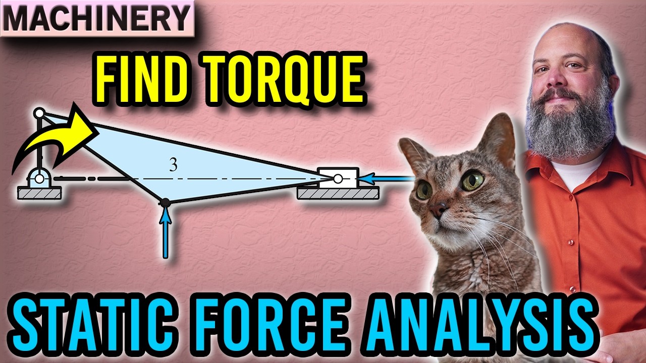 Static Force Analysis of Slider Crank - Example Problem