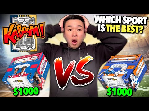 $1,000 BASKETBALL VS FOOTBALL PRIZM HOBBY BOX BATTLE (INSANE BLACK GOLD PULL)! 😱🔥
