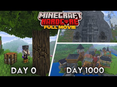 I Survived 1,000 Days in My Hardcore Minecraft Forever World [FULL MOVIE]