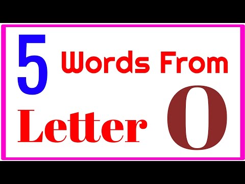 5 Words That Start With O || 5 Words Learning For Toddlers || 5 Words From O || Kids Learning Video