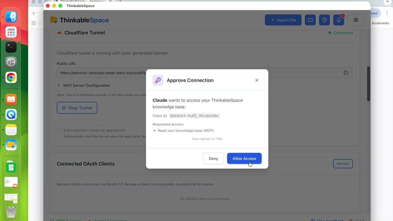 Thinkablespace: how to securely connect Claude ai