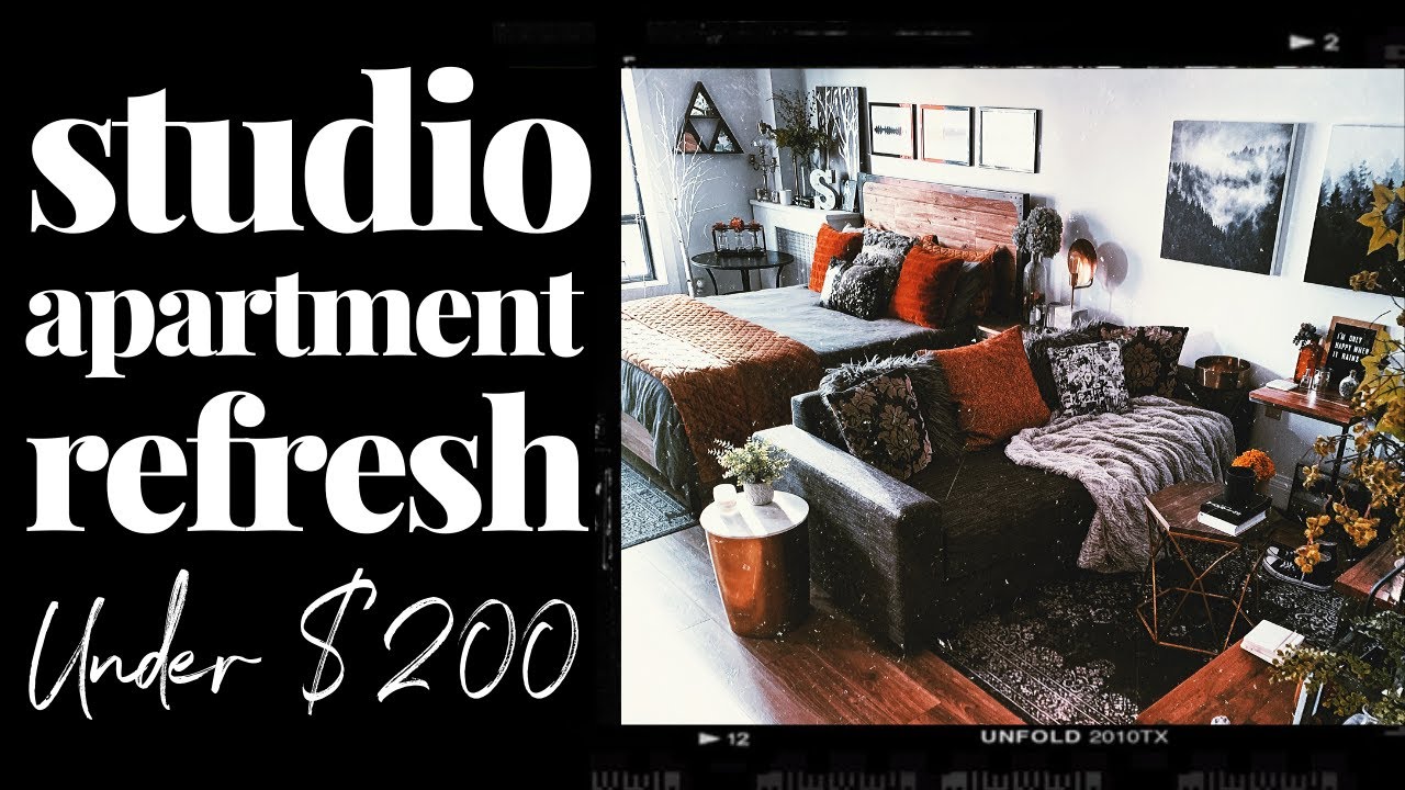 Stylish Studio Apartment Refresh | Redecorating Under $200
