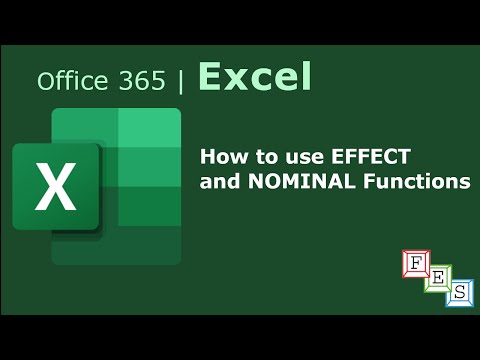 How to convert interest rates using EFFECT and NOMINAL functions in Excel - Office 365