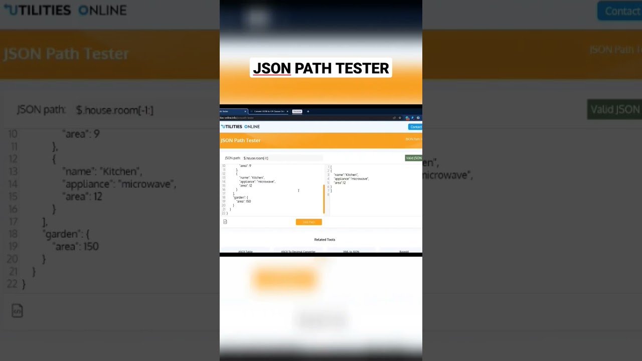 JSON PATH TESTER #json #software #tools