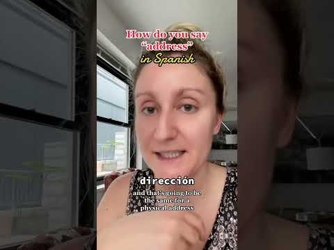 How to say “address” in #spanish 🏡 #learnspanish #spanishlessons #spanishtutor #spanishwords