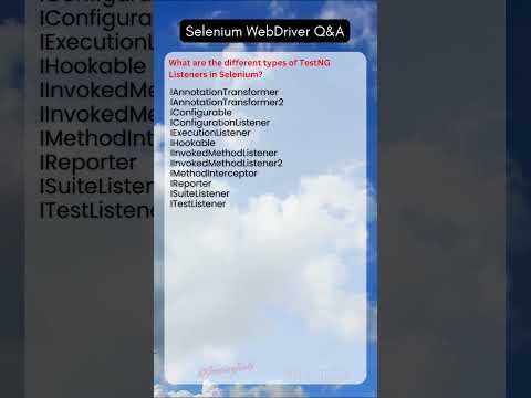 What are the different types of TestNG Listeners in Selenium