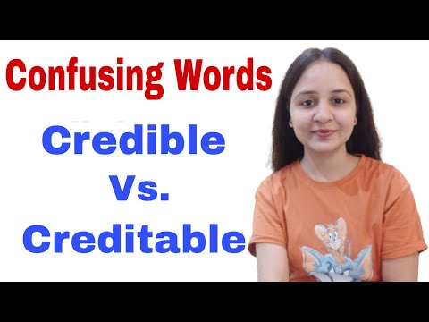 Credible Vs Creditable | Most Confusing Words | What is the difference | Words often confused |