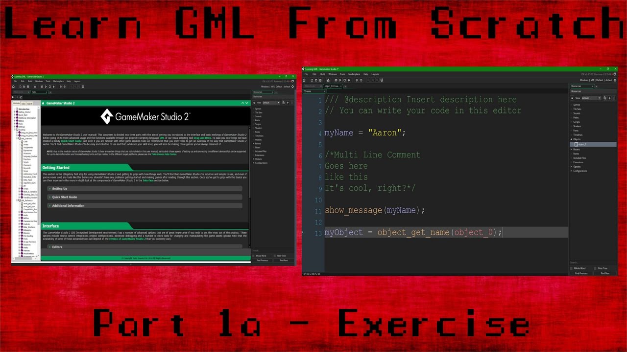 [GAMEMAKER STUDIO 2] Learn GameMaker Language Part 1 –Exercise