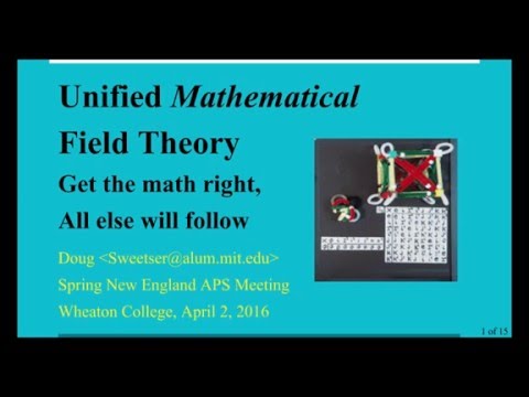 APS Talk: Unified Mathematical Field Theory: Get the Math Right, All else will Follow