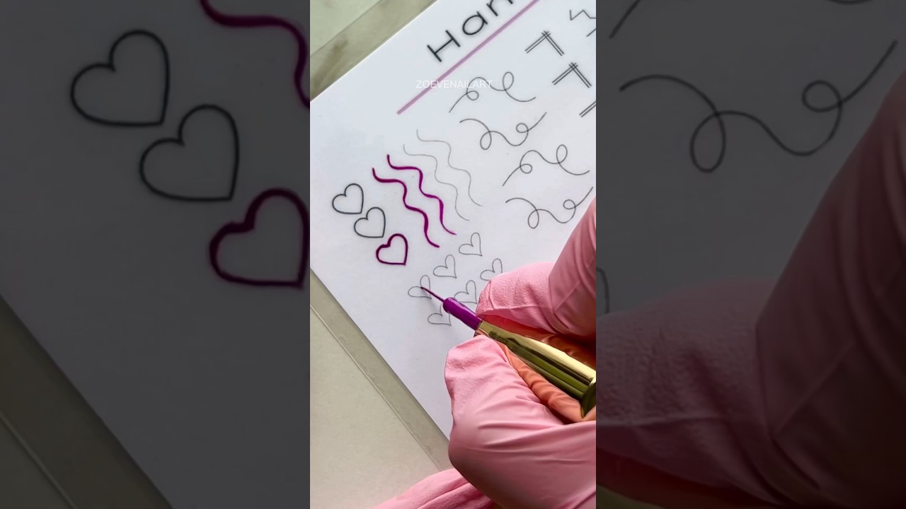 Nail practice worksheet stencil learning nails #nails #beginnernailtech #nailpainting #nailart