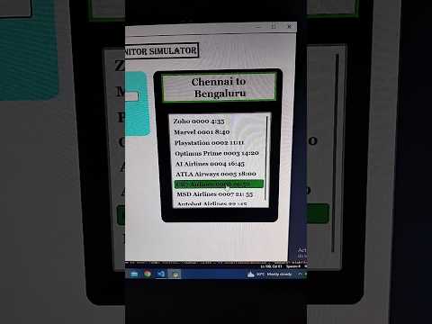 Python project: Airplane Monitor Simulator @Pawansrikanth_2005 #pawansrikanth #pythoncode #coding