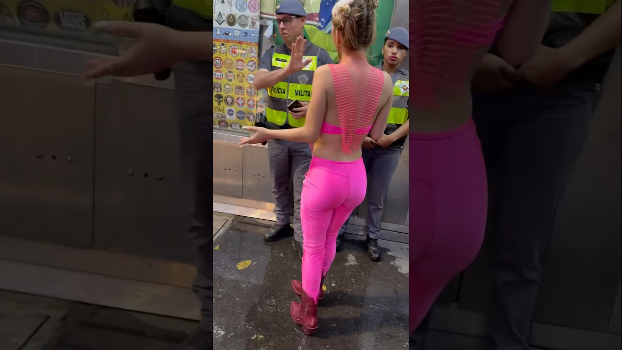 Police officer didn't like Jaqueline Santos' flirting 😂 #shorts